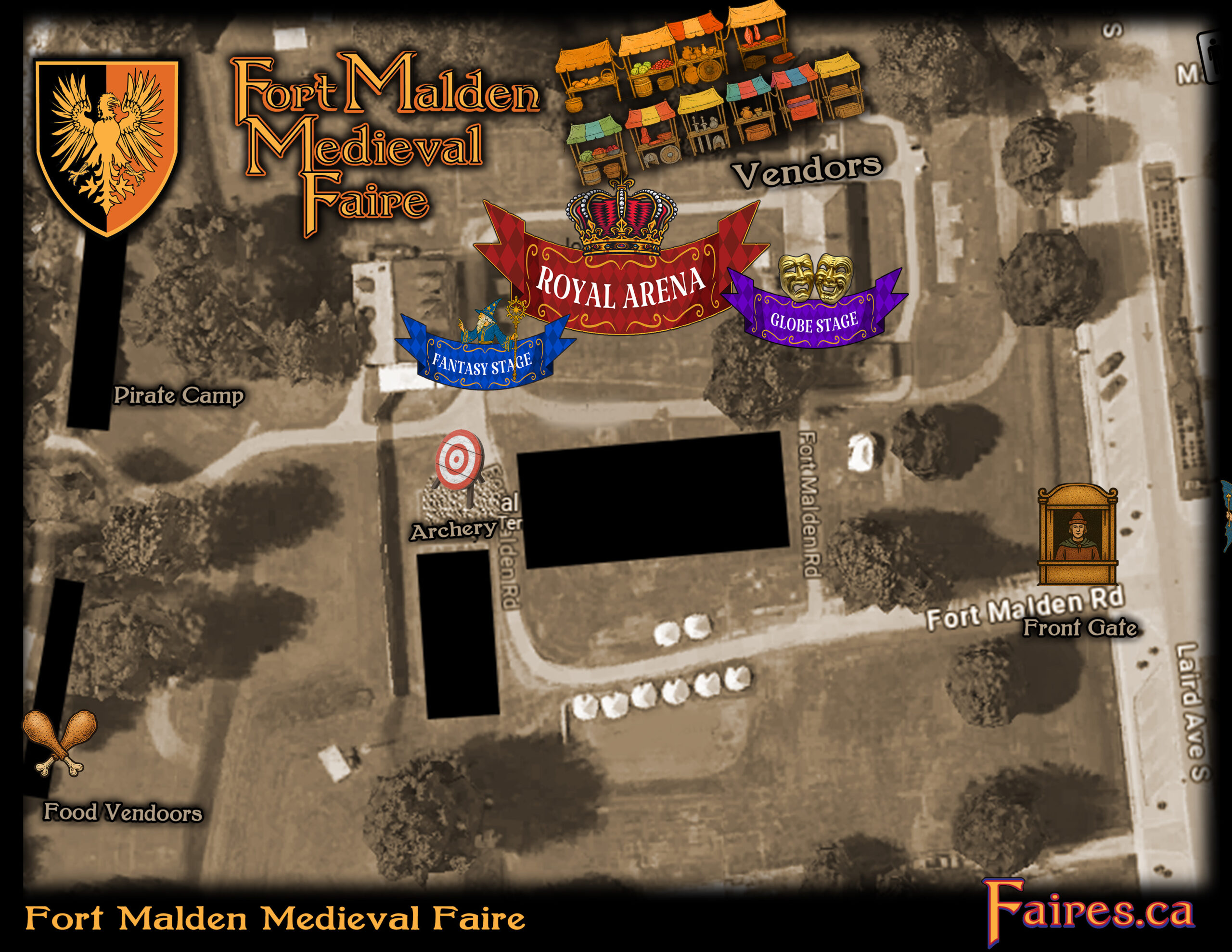 Map - Fort Malden Medieval Faire