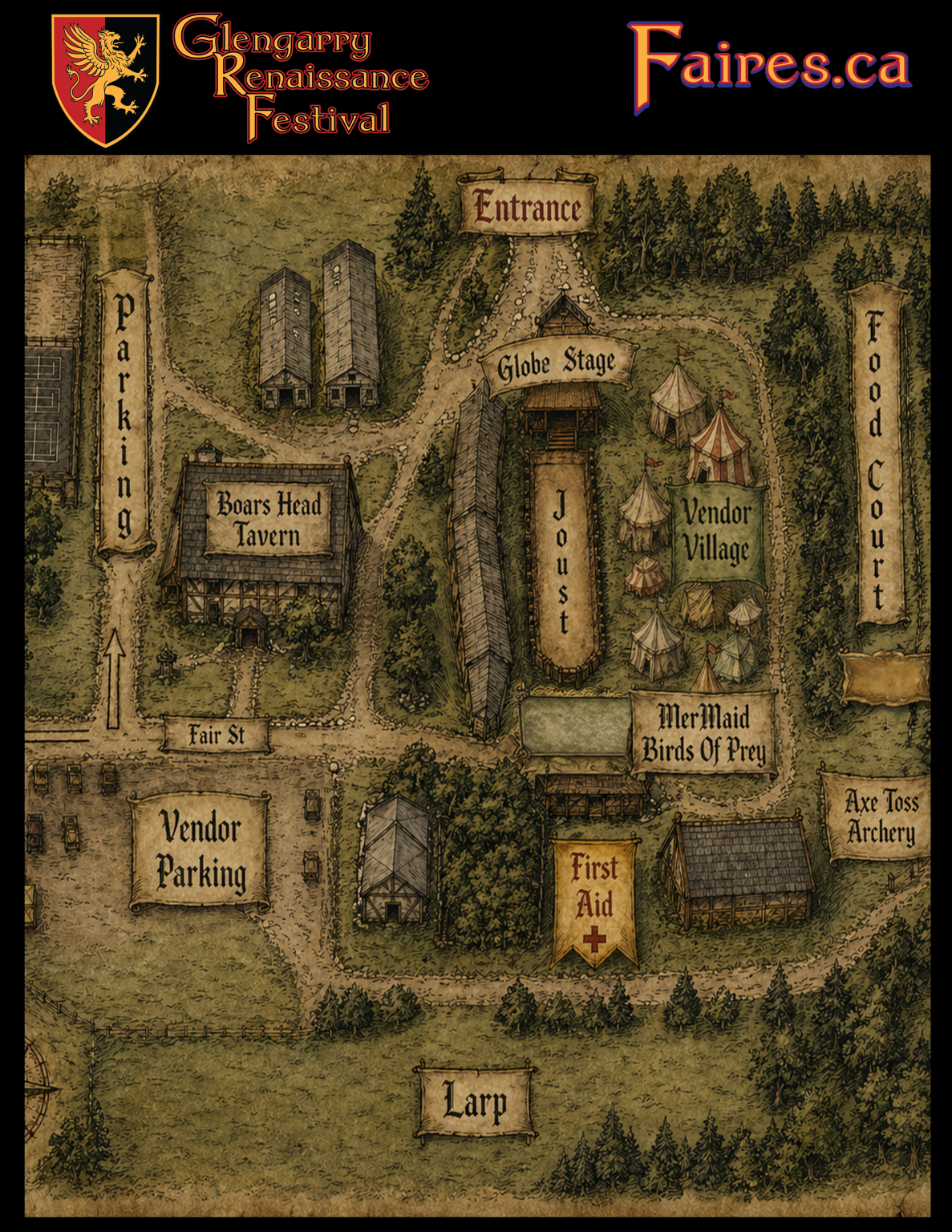 Map - Glengarry Renaissance Festival